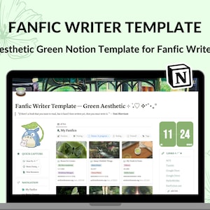 Fanfiction Writer Notion Template | Notion Template for Fanfic Writers ...