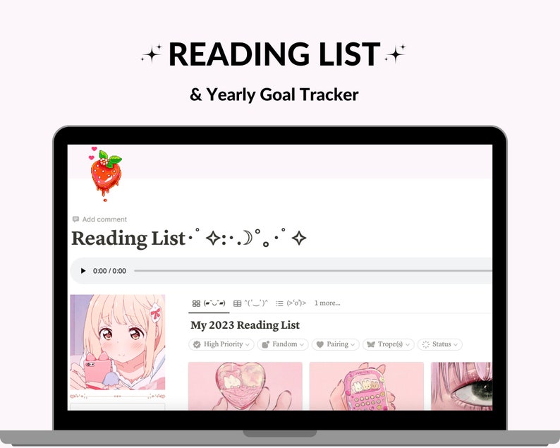 Fanfiction Tracker/ao3 Wrapped Notion Template Fanfiction - Etsy