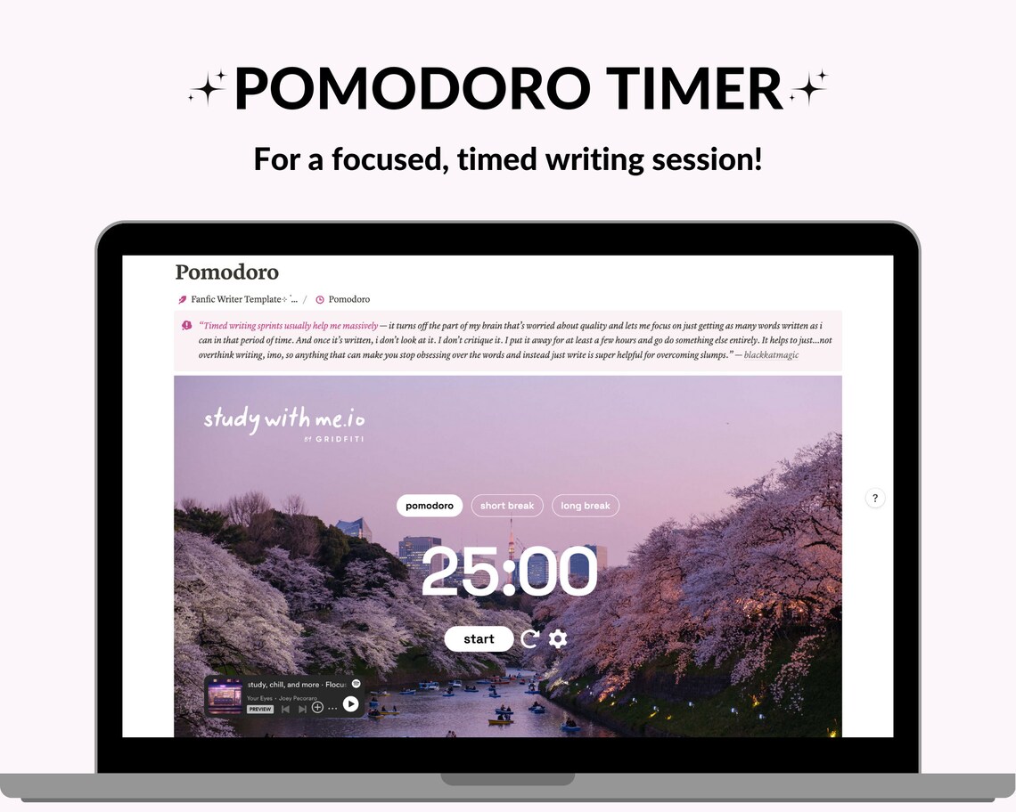 Fanfiction Writer Notion Template | Notion Template for Fanfic Writers ...