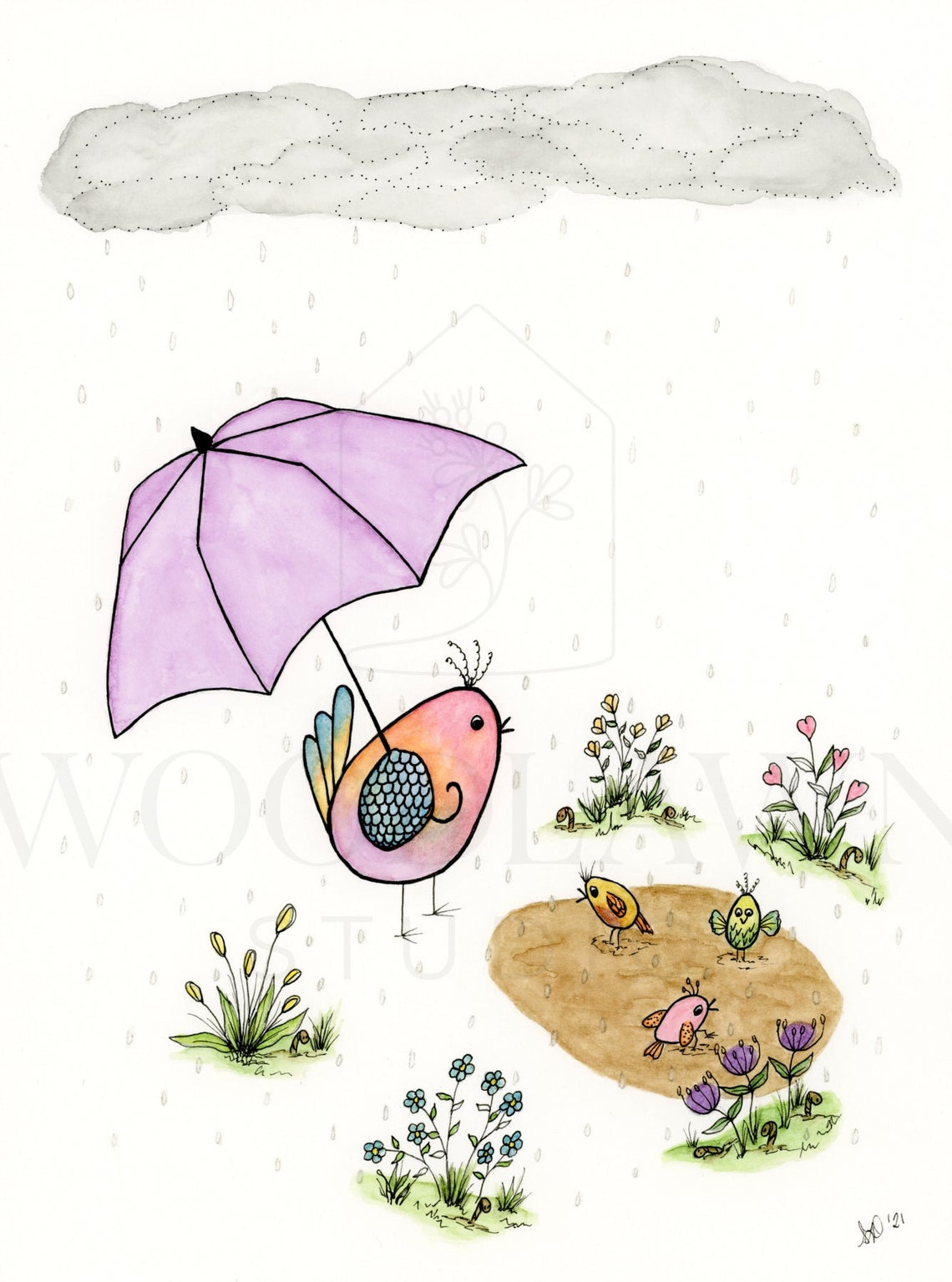 Puddle Dance Original Artwork - Etsy