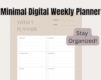 2023 Weekly Planner Aesthetic Neutral Planner - Etsy