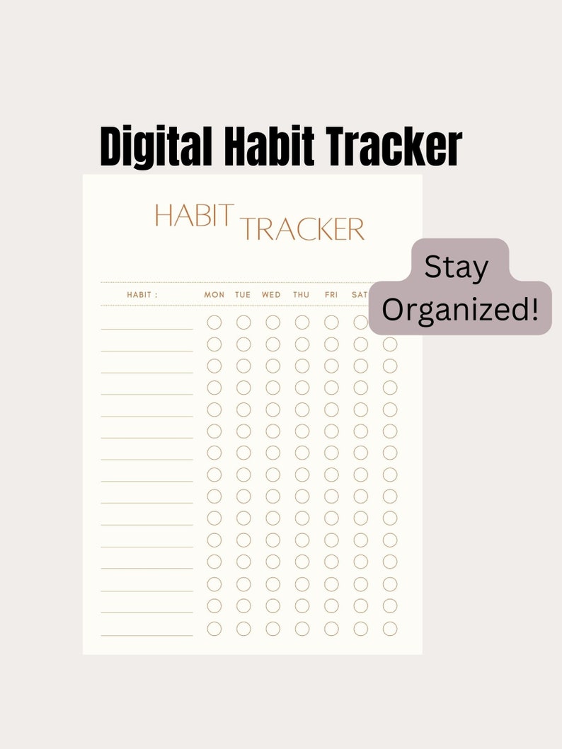 Digital Habit Tracker - Etsy