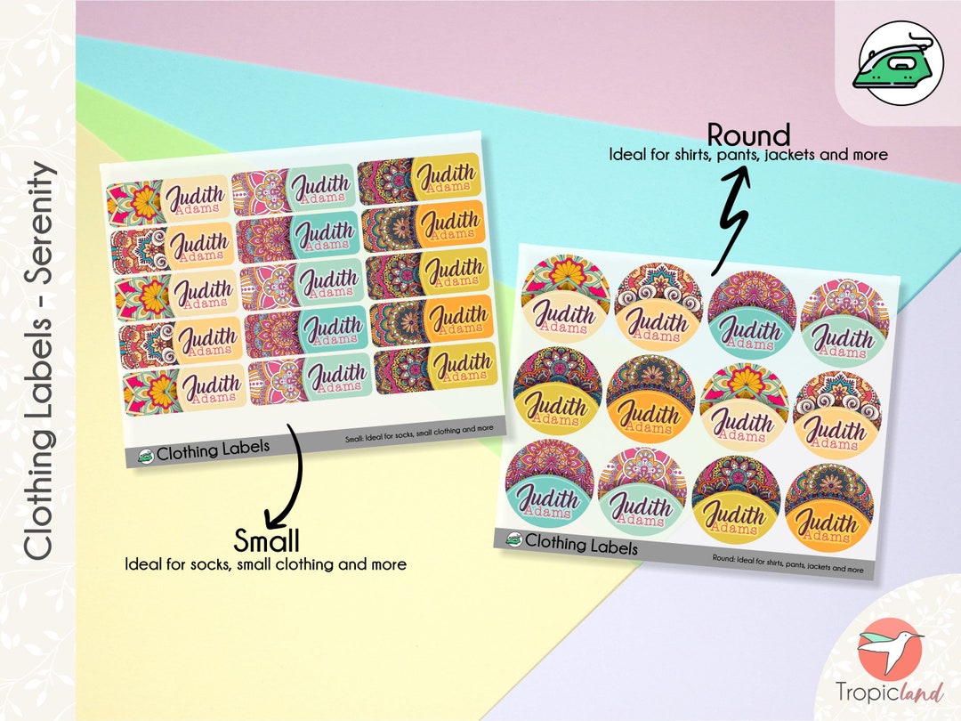 Serenity Clothing Labels Mandalas - Etsy