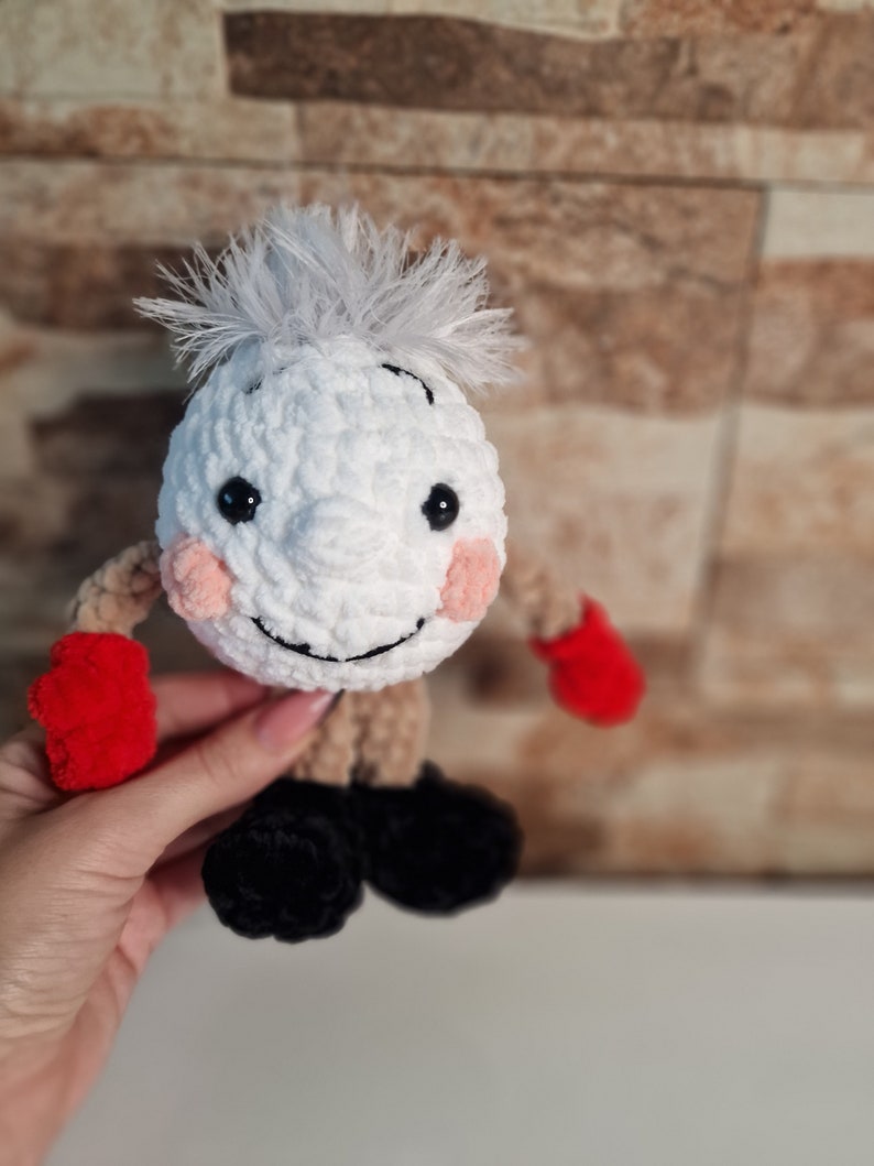 Christmas Toy Snowball Amigurumi Plush Toy Soft Hare Gift Crochet Hand ...