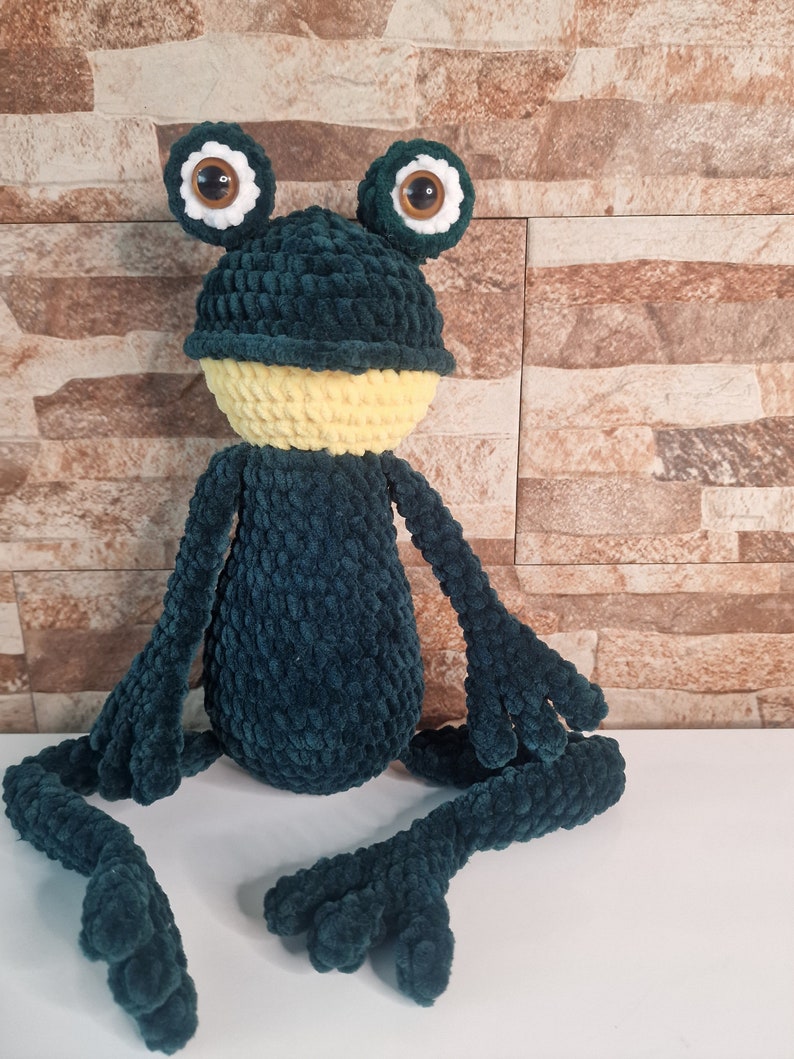 Soft Toy Frog Plush Amigurumi Toad Green Frog Plush Toy Amphibians Frog ...