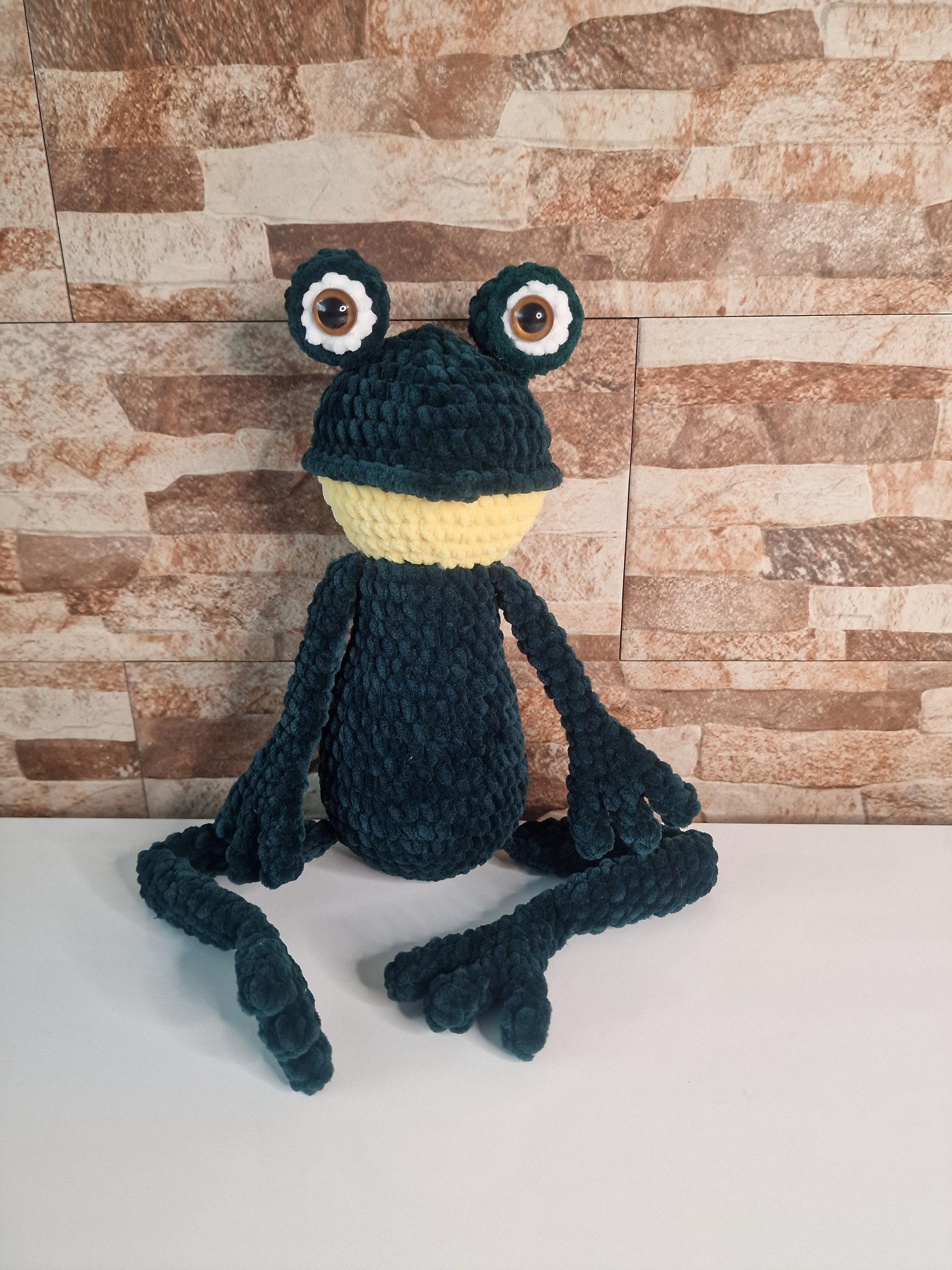 Soft Toy Frog Plush Amigurumi Toad Green Frog Plush Toy Amphibians Frog ...