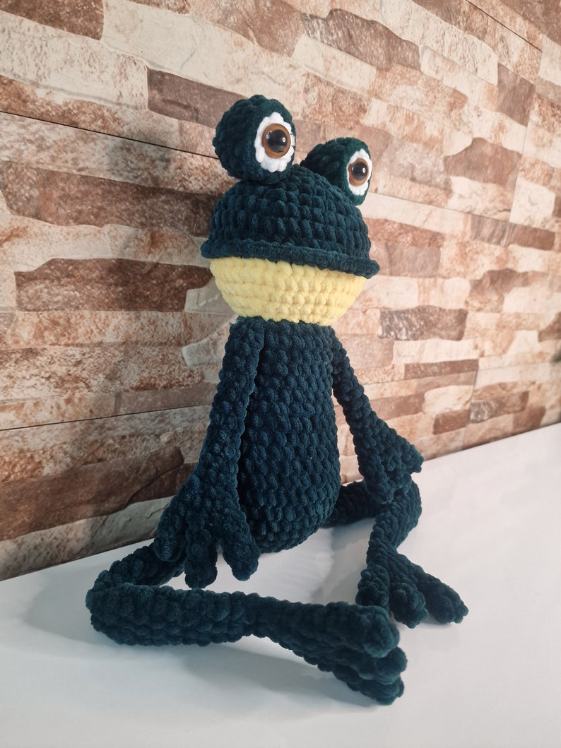 Soft Toy Frog Plush Amigurumi Toad Green Frog Plush Toy Amphibians Frog ...