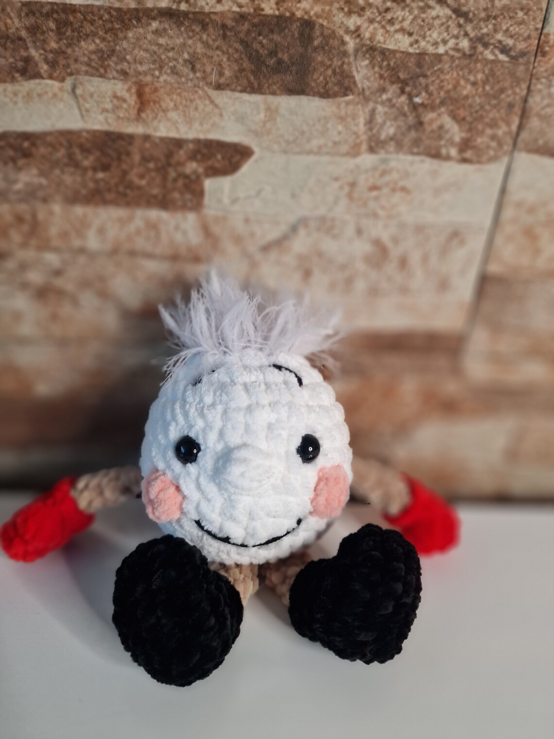 Christmas Toy Snowball Amigurumi Plush Toy Soft Hare Gift Crochet Hand ...