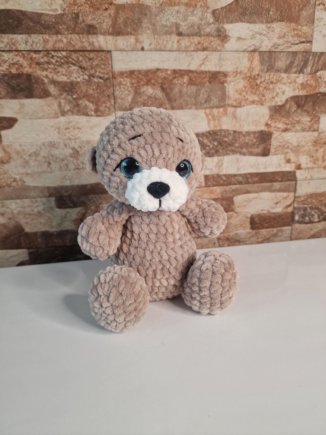 Marine Life Otter Plush Toy Soft Gift Otter Hand Made Amigurumi Plush ...