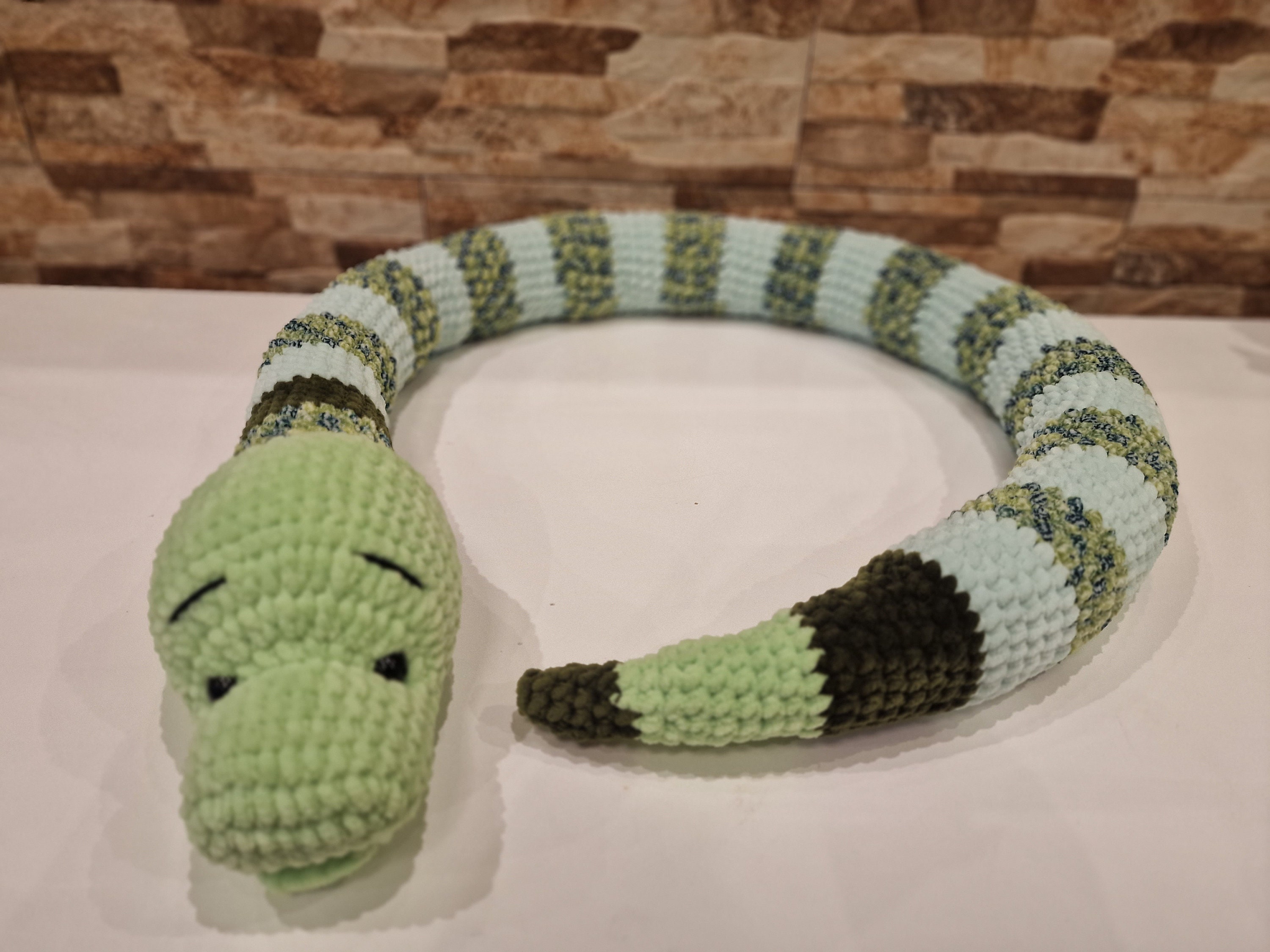Striped Snake Amigurumi Plush Toy Soft Snakecrochet Soft Hare Gift ...
