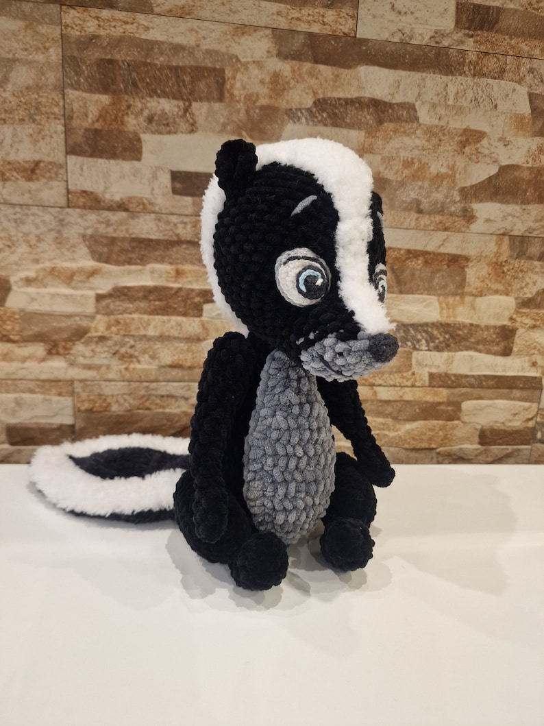 Forest Animals Cartoon Characters Amigurumi Plush Toy Skunk - Etsy