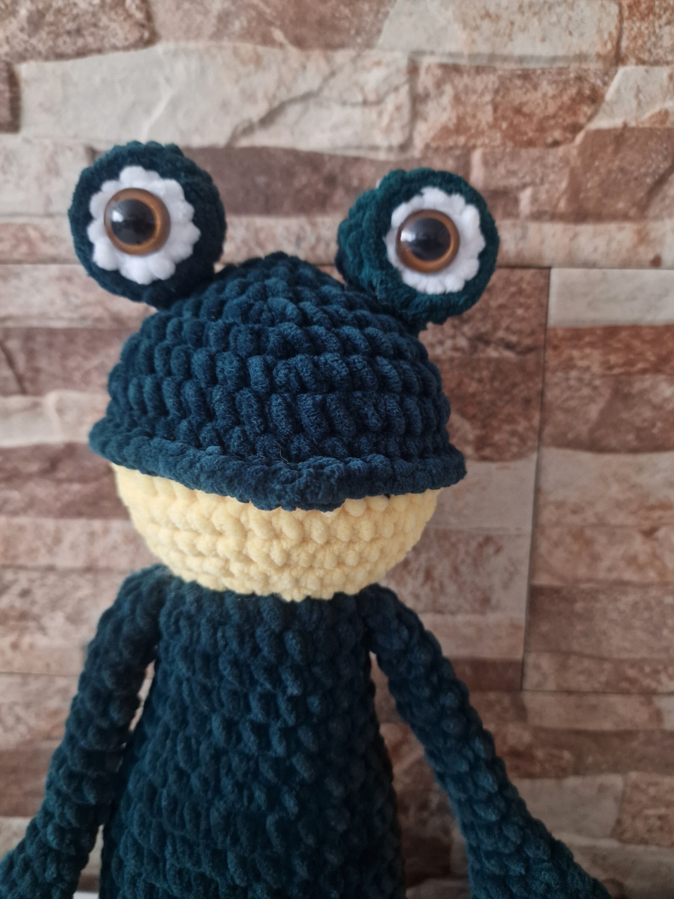 Soft Toy Frog Plush Amigurumi Toad Green Frog Plush Toy Amphibians Frog ...