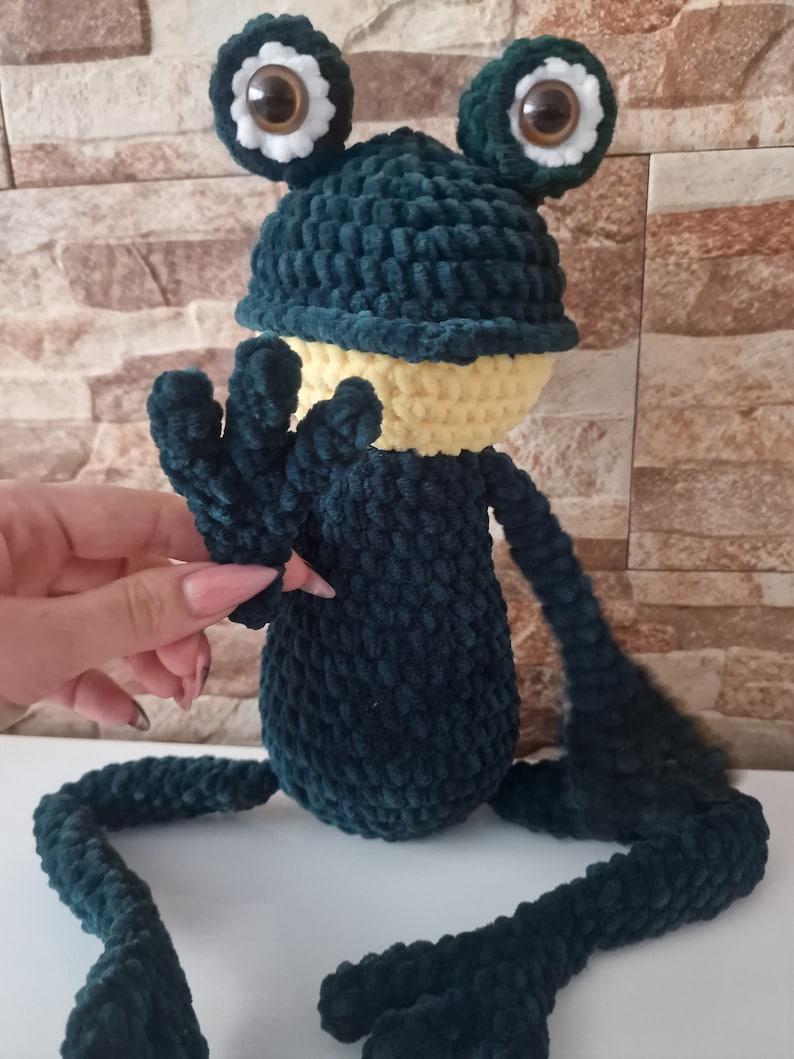 Soft Toy Frog Plush Amigurumi Toad Green Frog Plush Toy Amphibians Frog ...