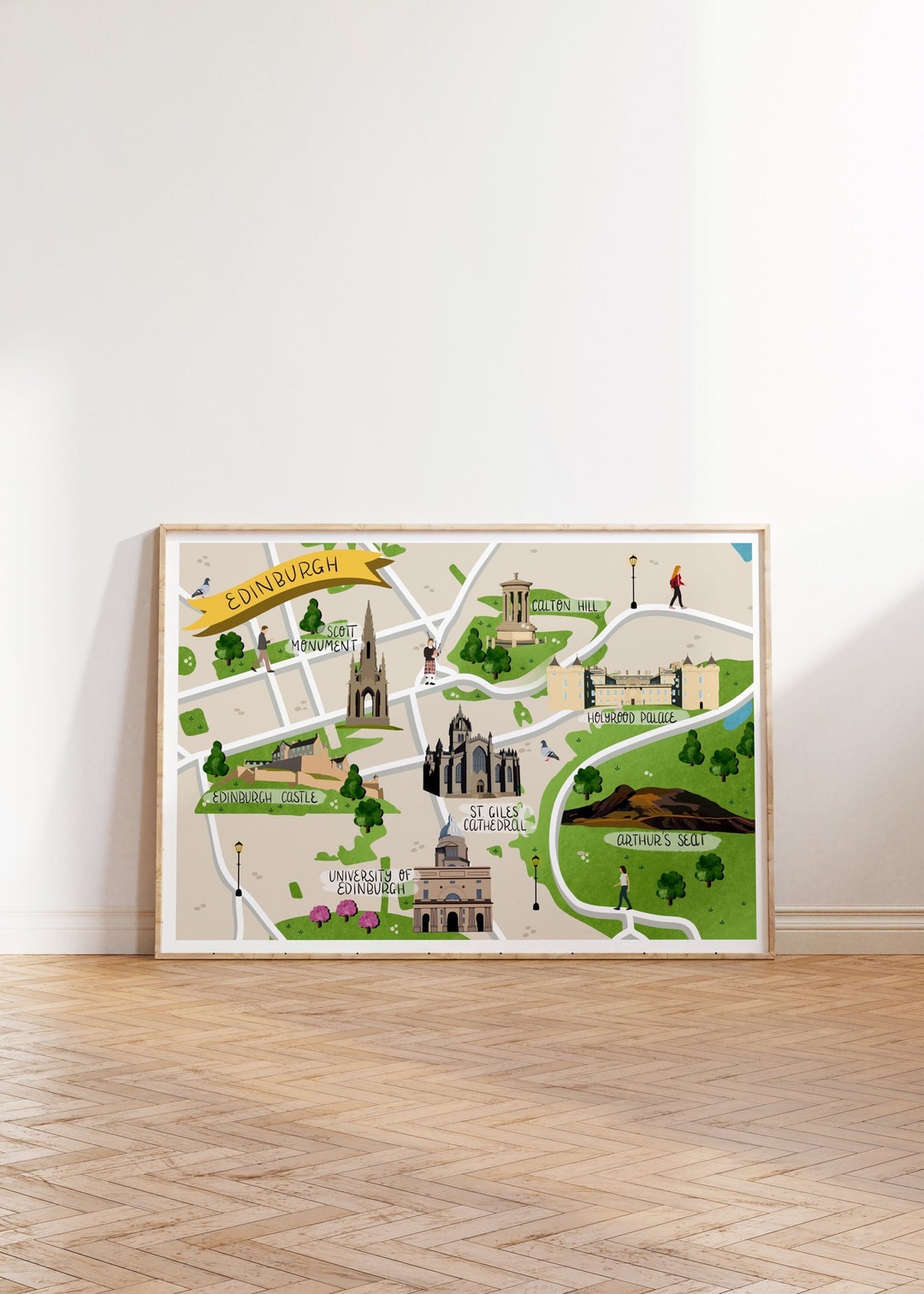 Edinburgh Map Illustrated Map of Edinburgh Edinburgh Illustrated ...