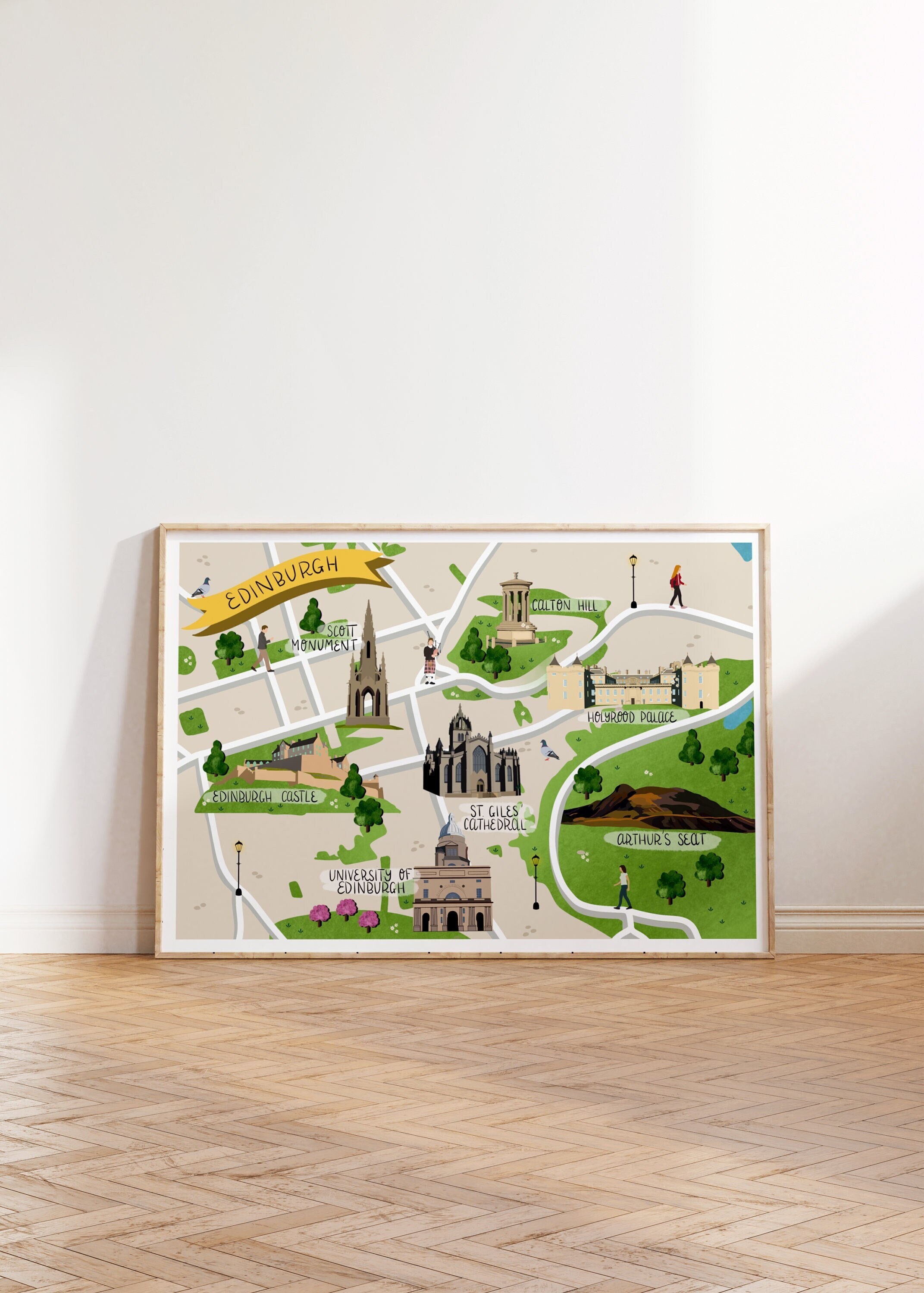 Edinburgh Map Illustrated Map of Edinburgh Edinburgh Illustrated ...