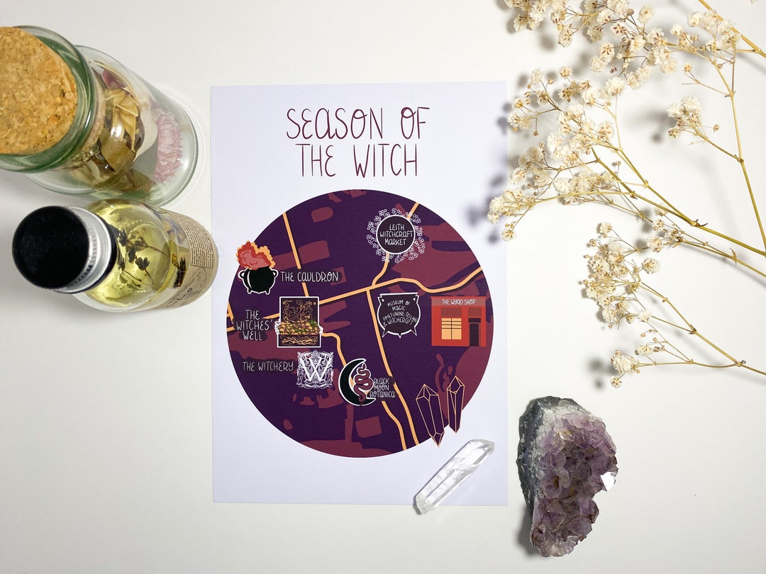 Season of the Witch Illustrated Map Illustrated Map of - Etsy UK