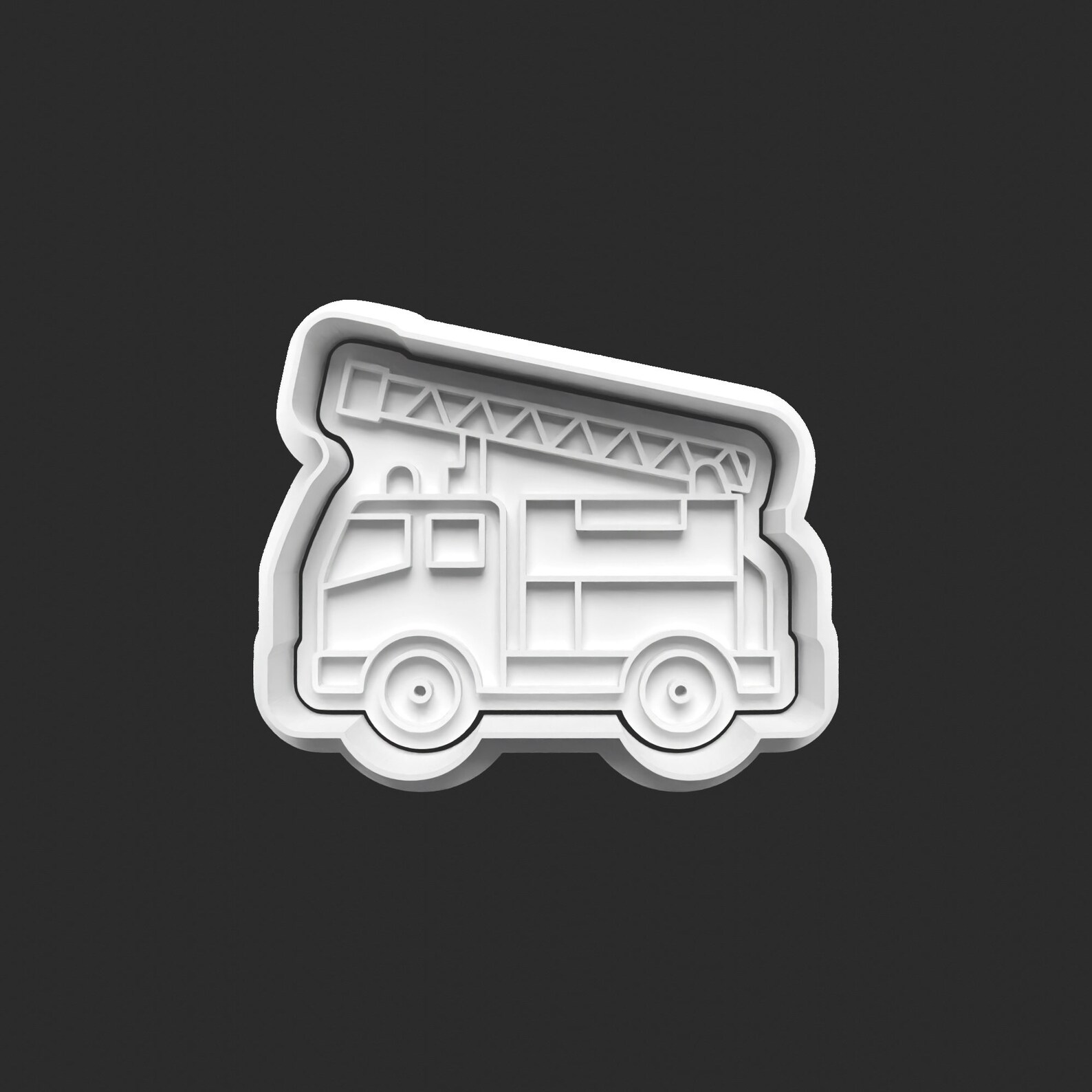 Fire Dept Cookie Cutter and Stamps Firefighter/hydrant/fire Truck 3d ...