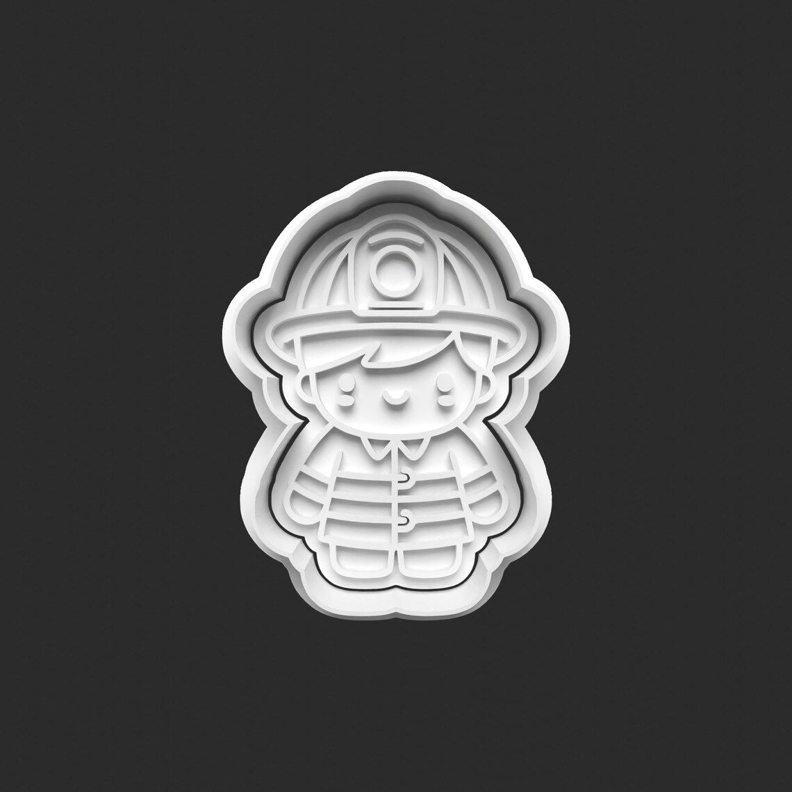 Fire Dept Cookie Cutter and Stamps Firefighter/hydrant/fire Truck 3d ...