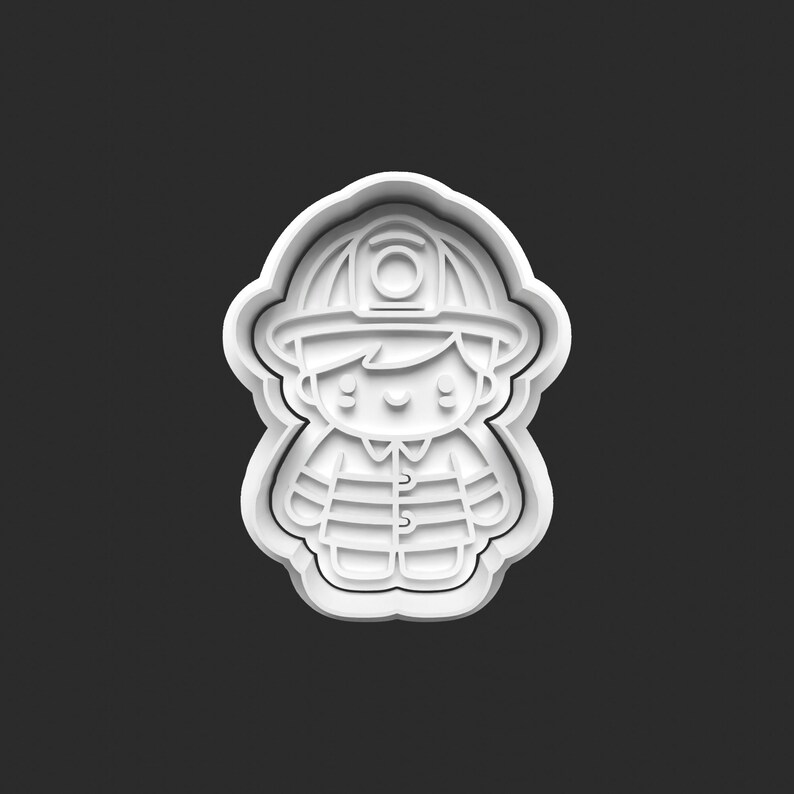 Fire Dept Cookie Cutter and Stamps Firefighter/hydrant/fire Truck 3d ...