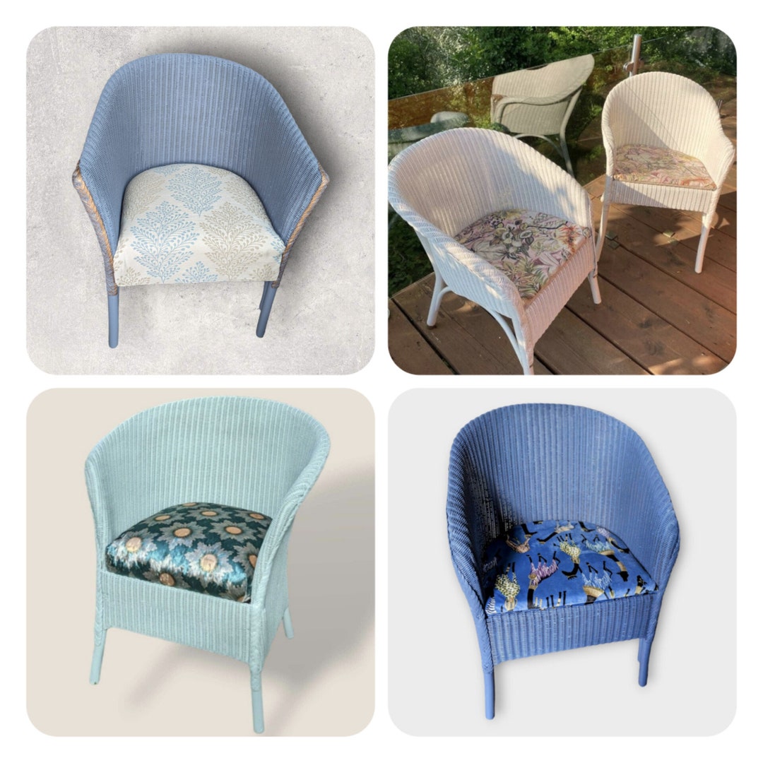 Vintage Retro Lloyd Loom Chair in Range of Sizes and Shapes customised ...