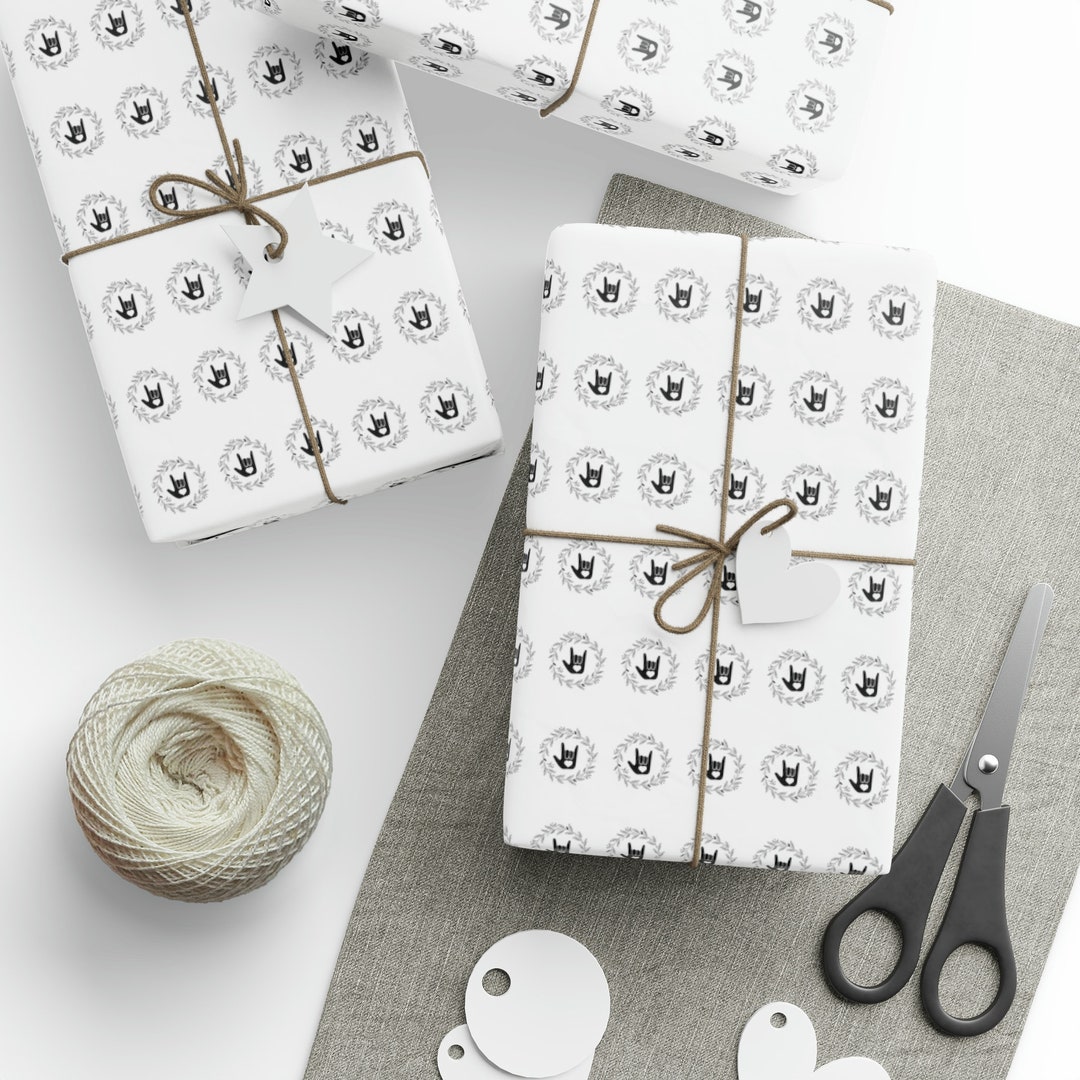 ASL, I Love You Christmas Wrapping Paper - Etsy