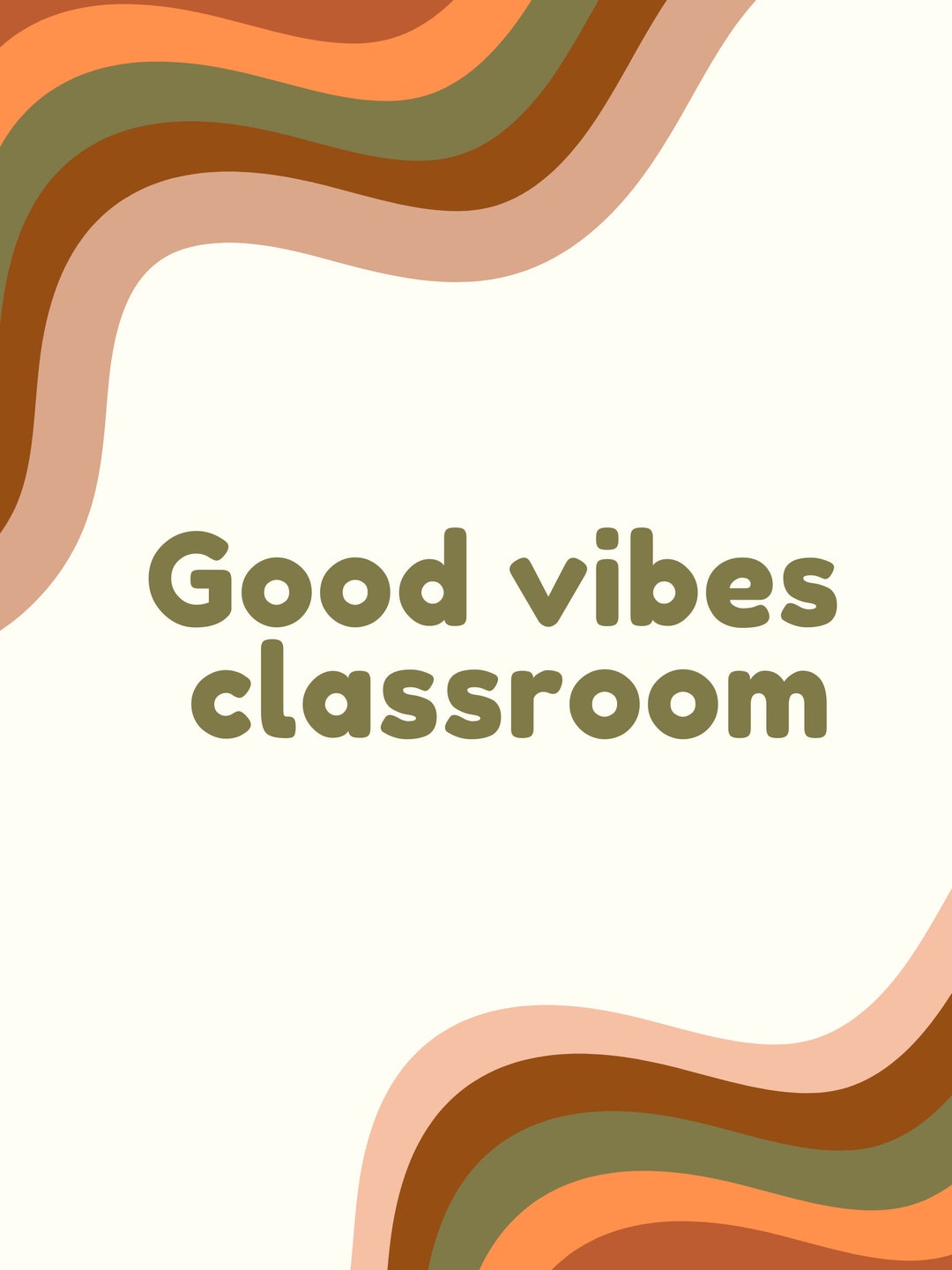 Good Vibes Classroom Sign - Etsy