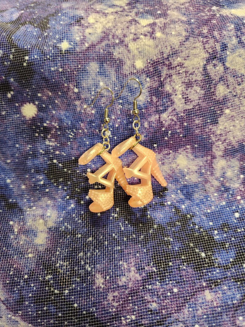Fancy Ankle Strap Peep Toe Platform Doll Shoe Earrings - Etsy