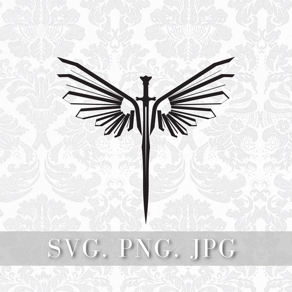 Sword With Wings Svg - Etsy