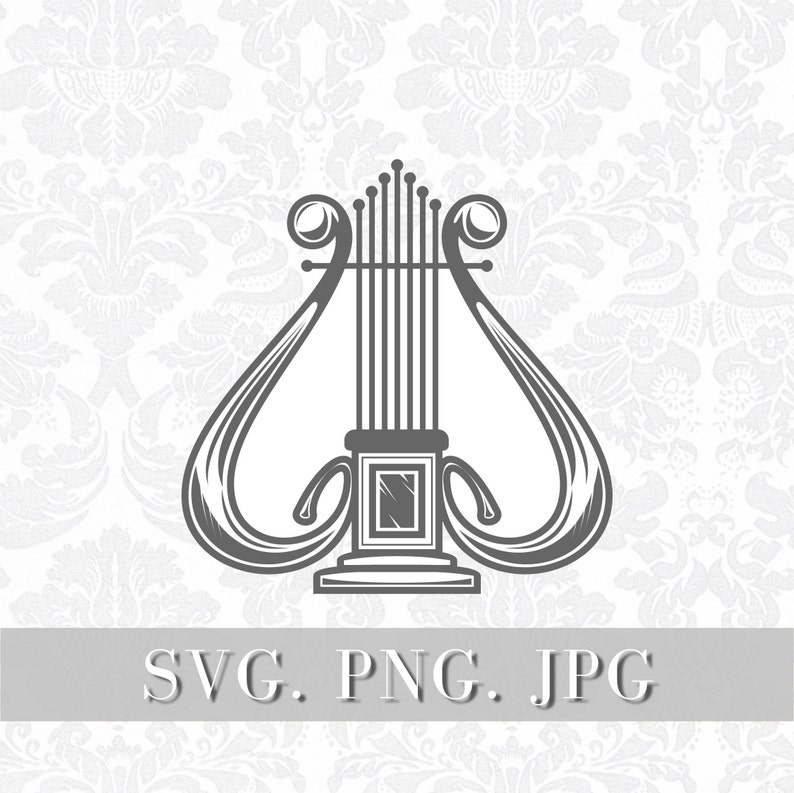 Arpa svg, arpa svg/png/jpg, imágenes prediseñadas de arpa, instrumentos ...
