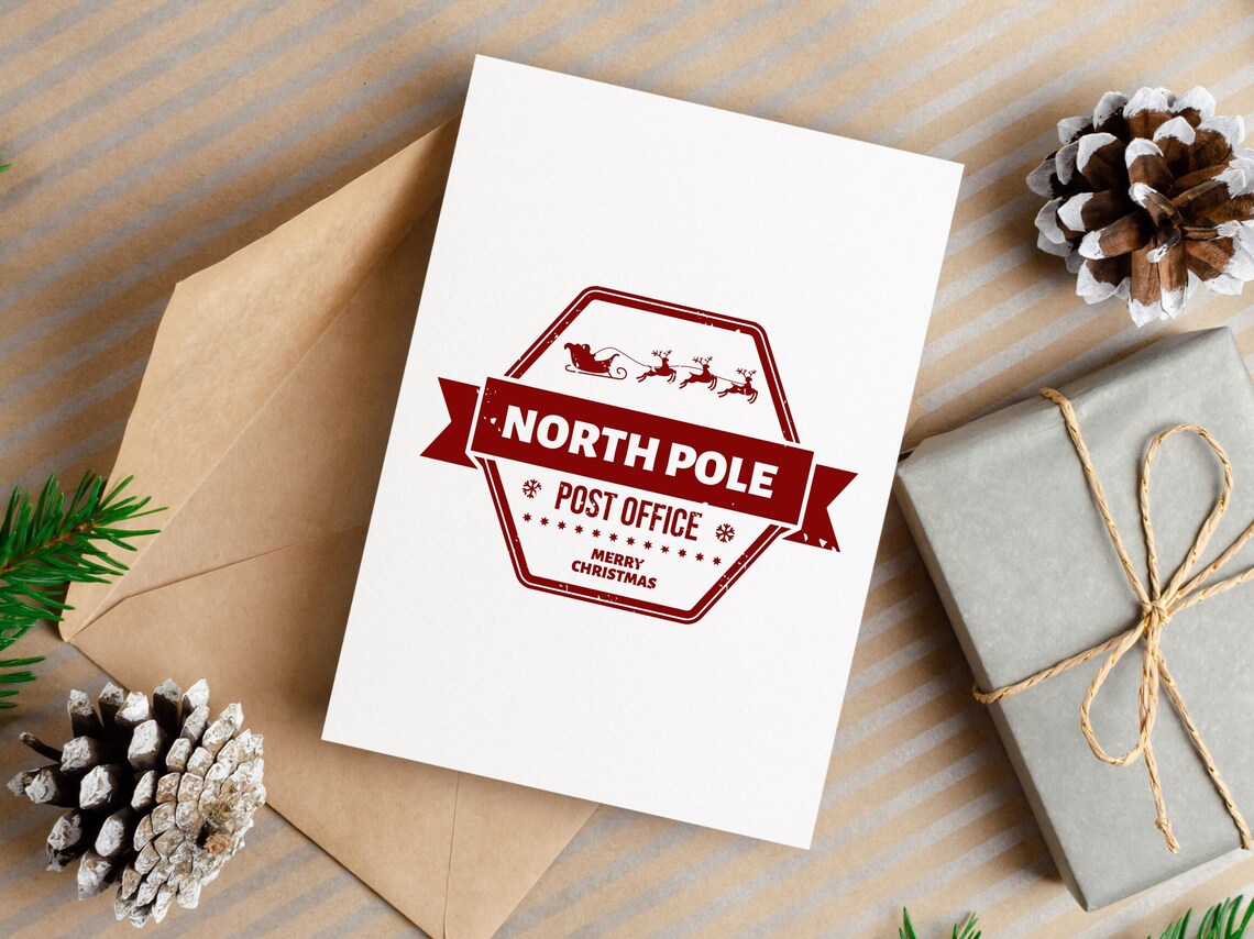 North Pole Post Office Svg Stempel svg Nordpol Weihnachten - Etsy.de