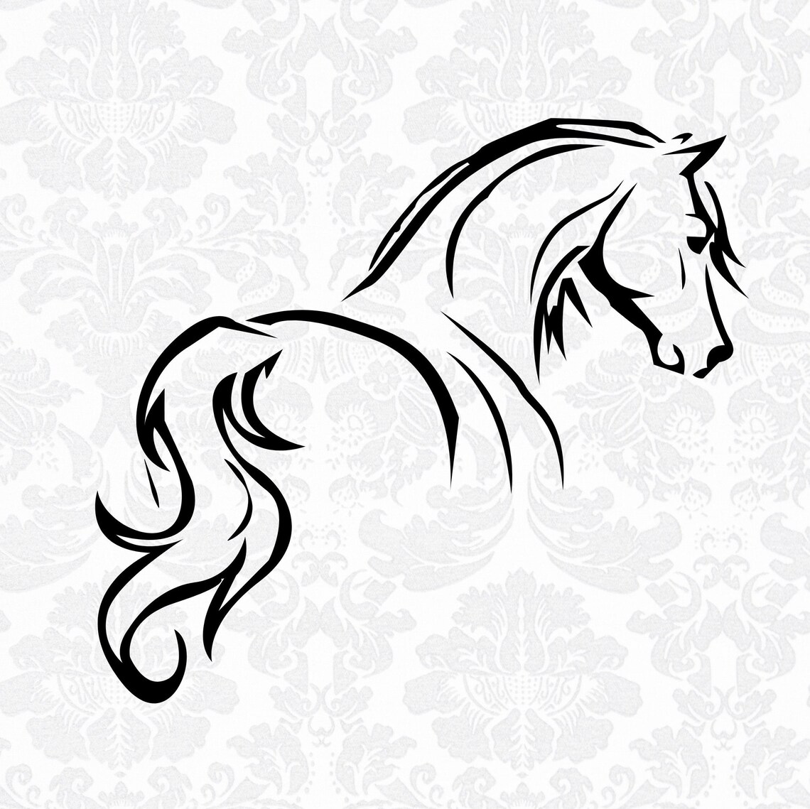 Pferde svg Pferd Zeichnung svg Pferdekopf svg Pferd - Etsy.de