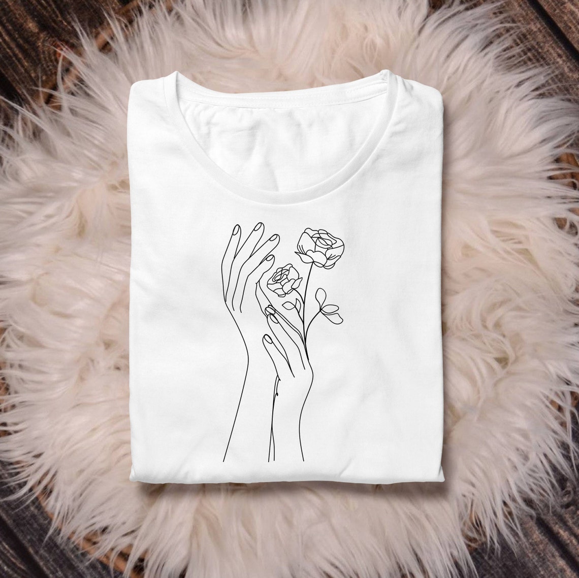 Hands With Rose Svg, Floral Hands Svg, Line Art Hands Svg, Line Art ...