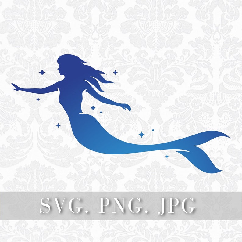 Sirena svg clipart, sirenita svg, cola de sirena svg, sirena png ...