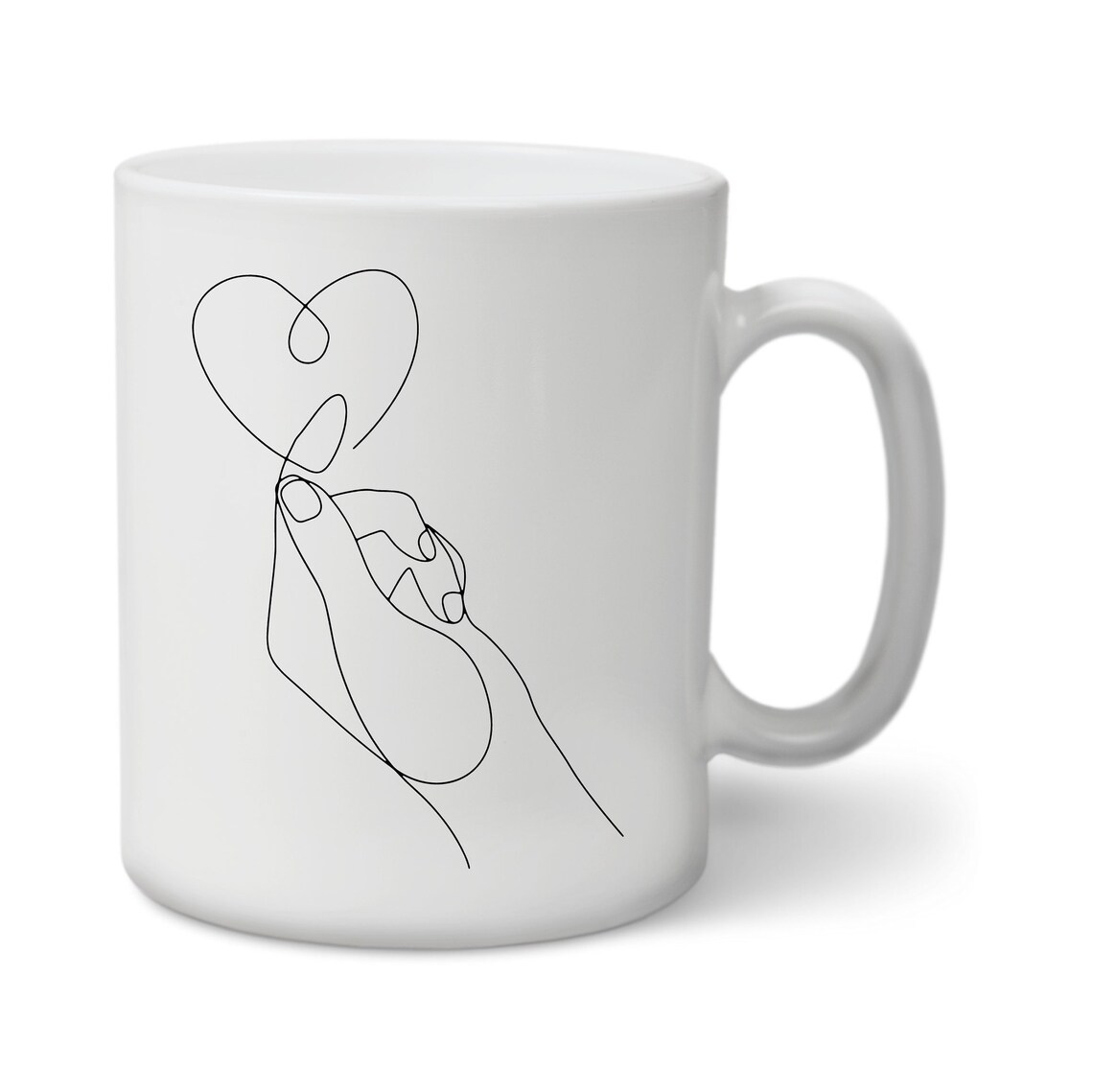 Line Art Hands Svg, Line Art Heart Svg, Heart Svg, Love Hand Design ...