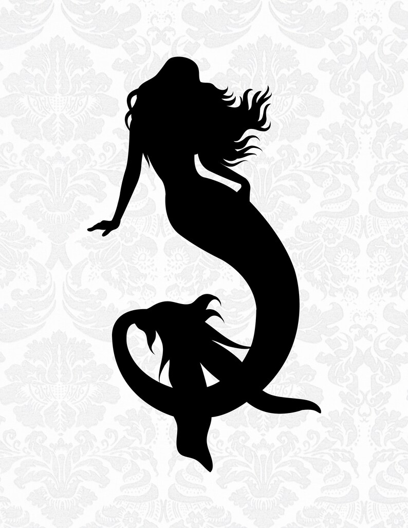 Mermaid Svg Bundle Mermaid Svg Clipart Mermaid Silhouette Etsy