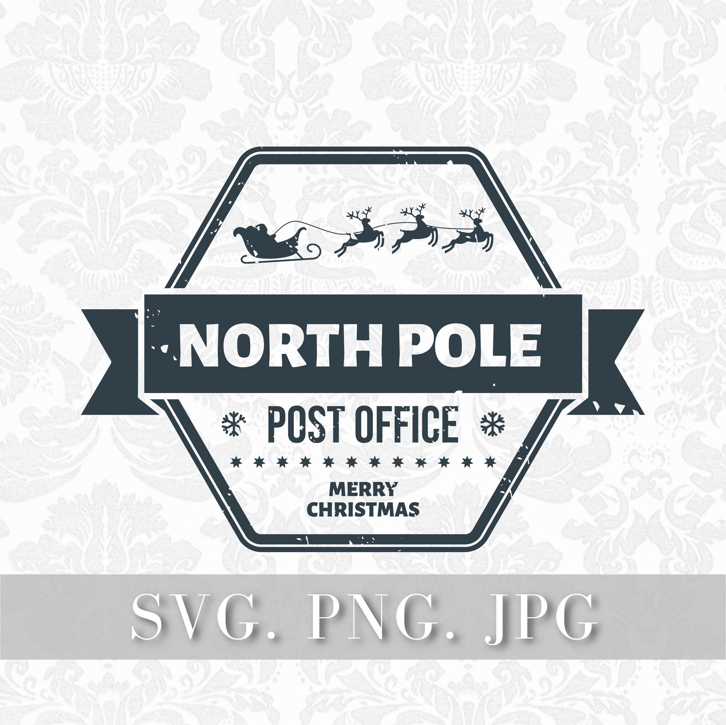 North Pole Post Office Svg Stempel svg Nordpol Weihnachten - Etsy.de