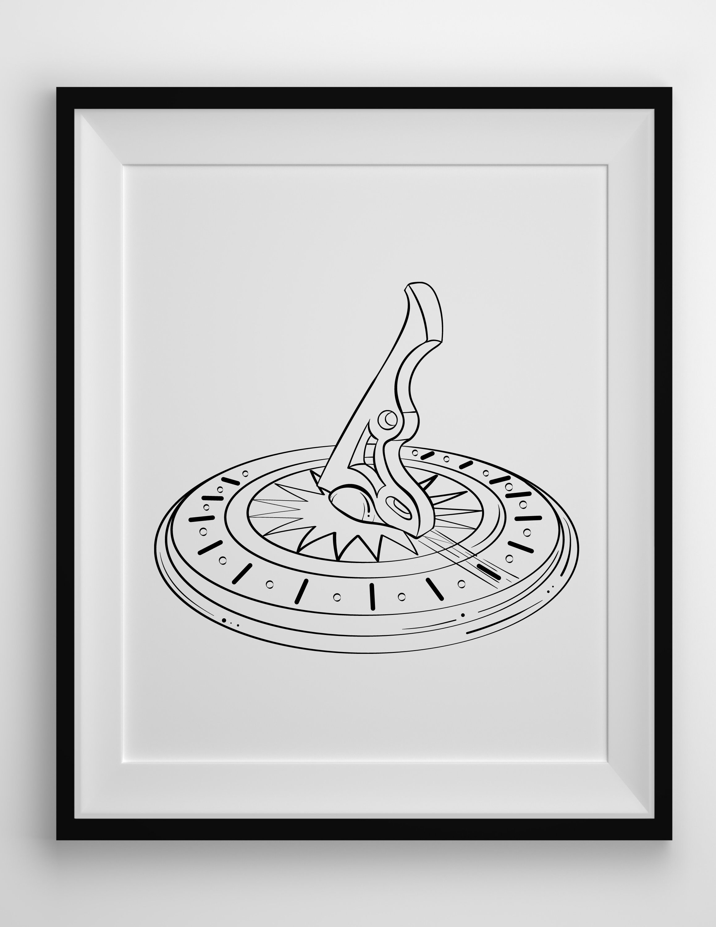 Sundial Svg Compass Silhouette Svg Compass Svg Png Eps - Etsy Australia