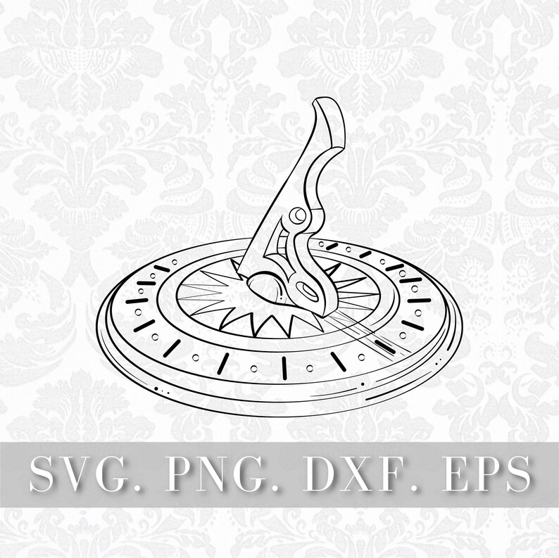 Sundial Svg, Compass Silhouette Svg, Compass Svg, Png, Eps, Compass ...