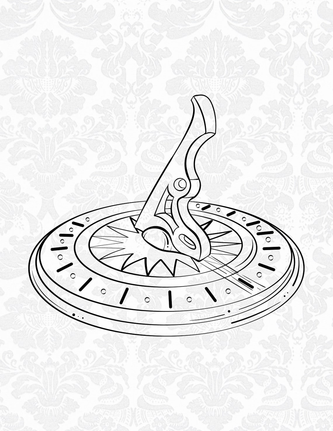 Sundial Svg Compass Silhouette Svg Compass Svg Png Eps - Etsy UK