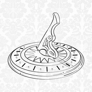 Sundial Svg, Compass Silhouette Svg, Compass Svg, Png, Eps, Compass ...