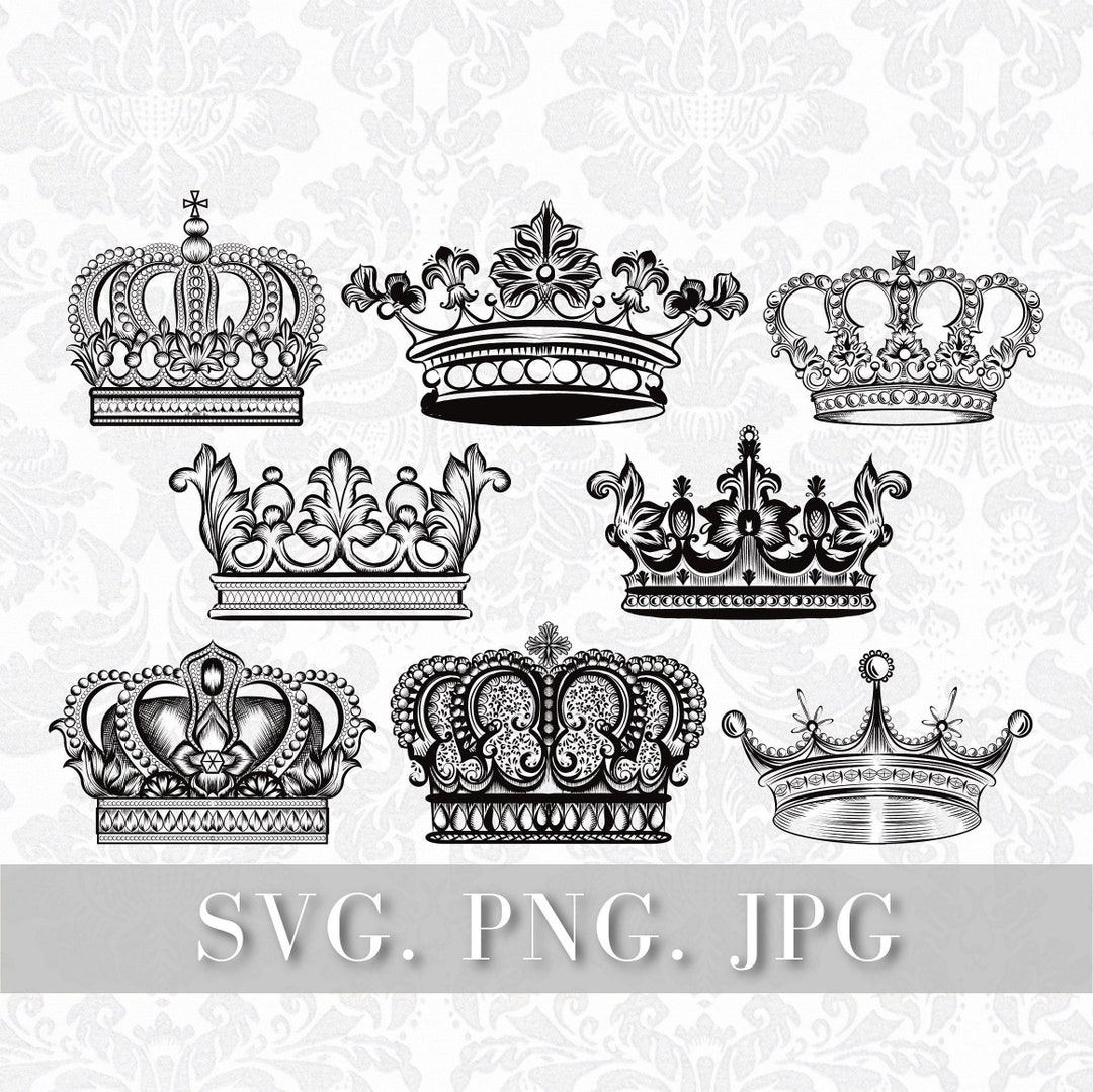 Crown Bundle Svg Png Queen Crown Svg King Crown Svg Crown Svg