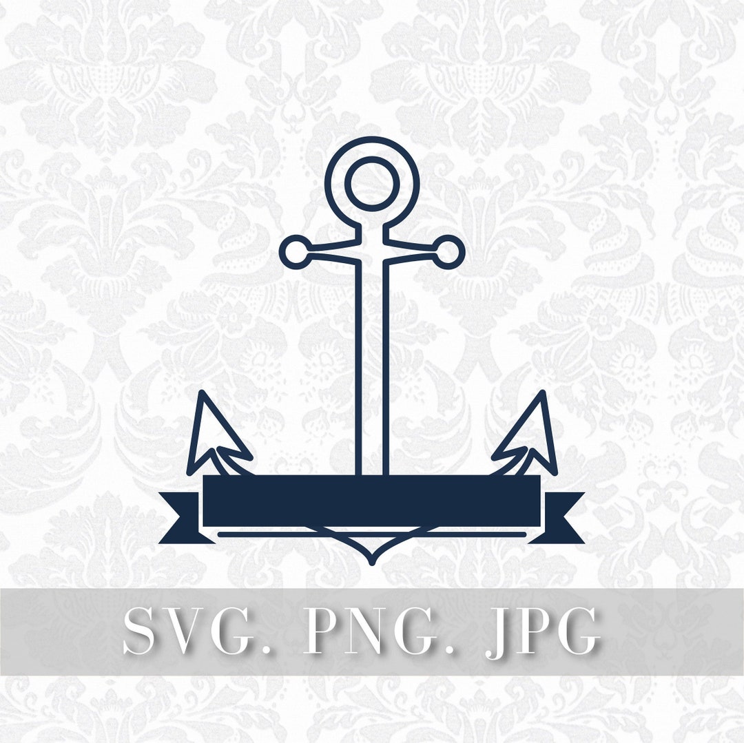 Anchor Navy Svg, Anchor Clipart, Anchor Vector, Nautical Split Anchor ...