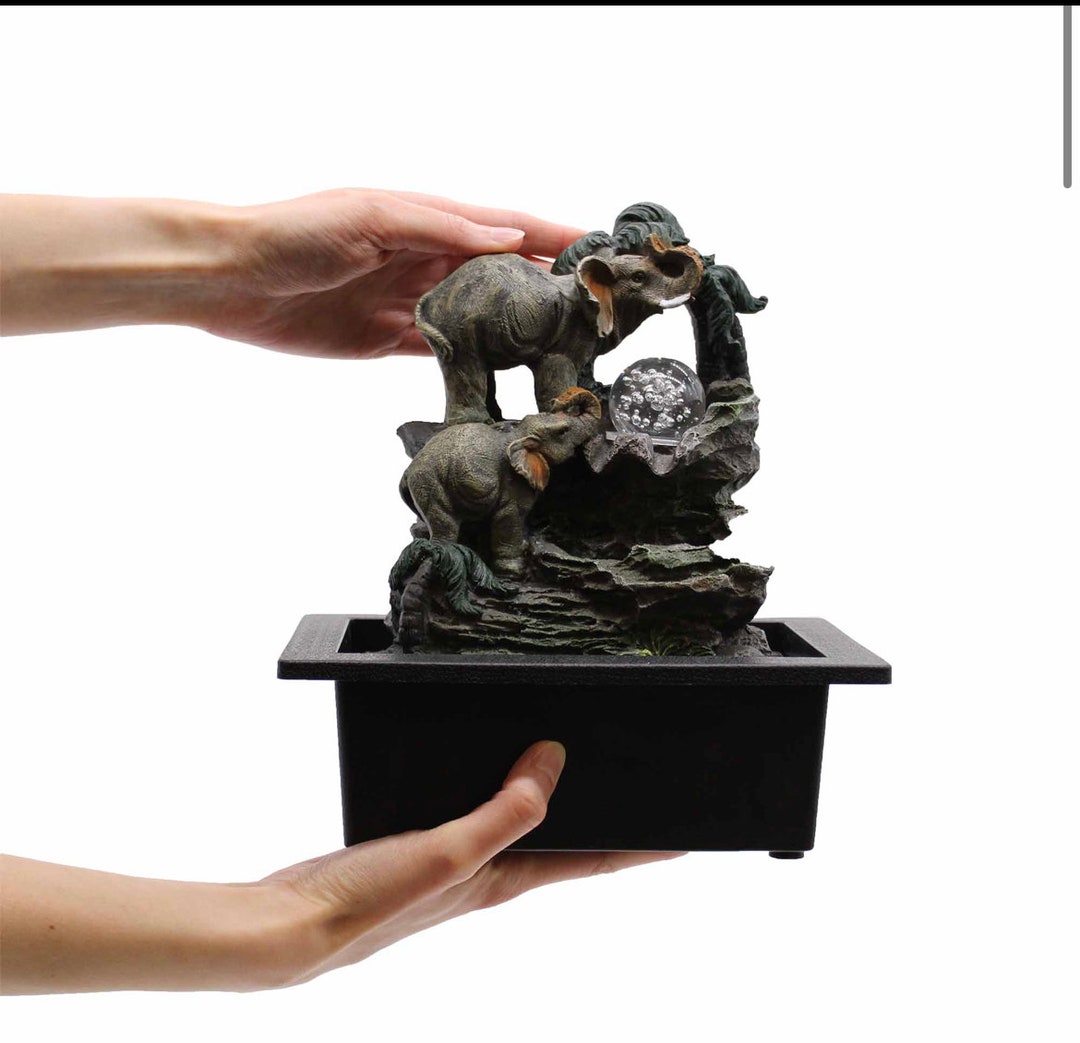 Table Top Elephant Water Feature - Etsy UK