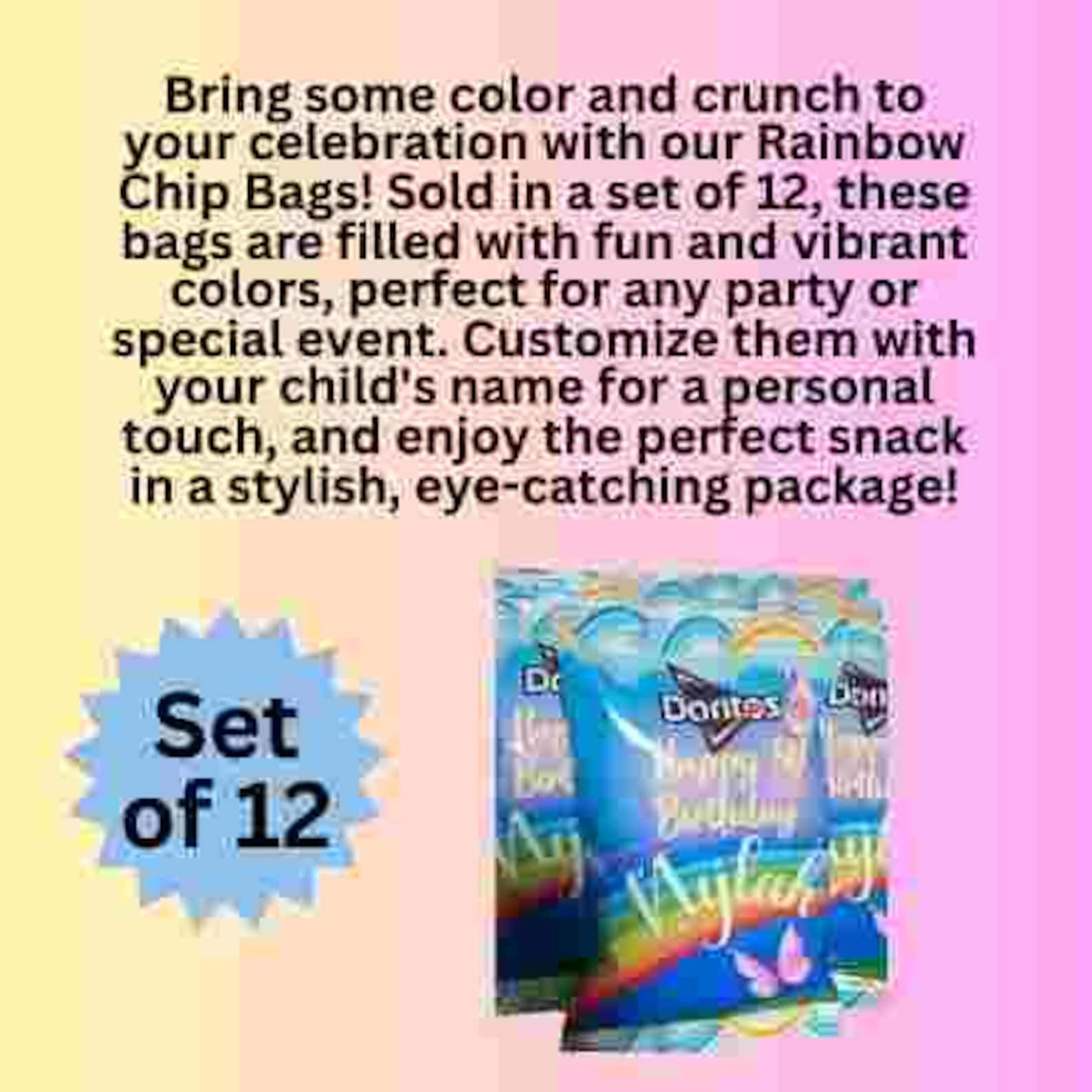 Custom Rainbow Chip Bag - Etsy