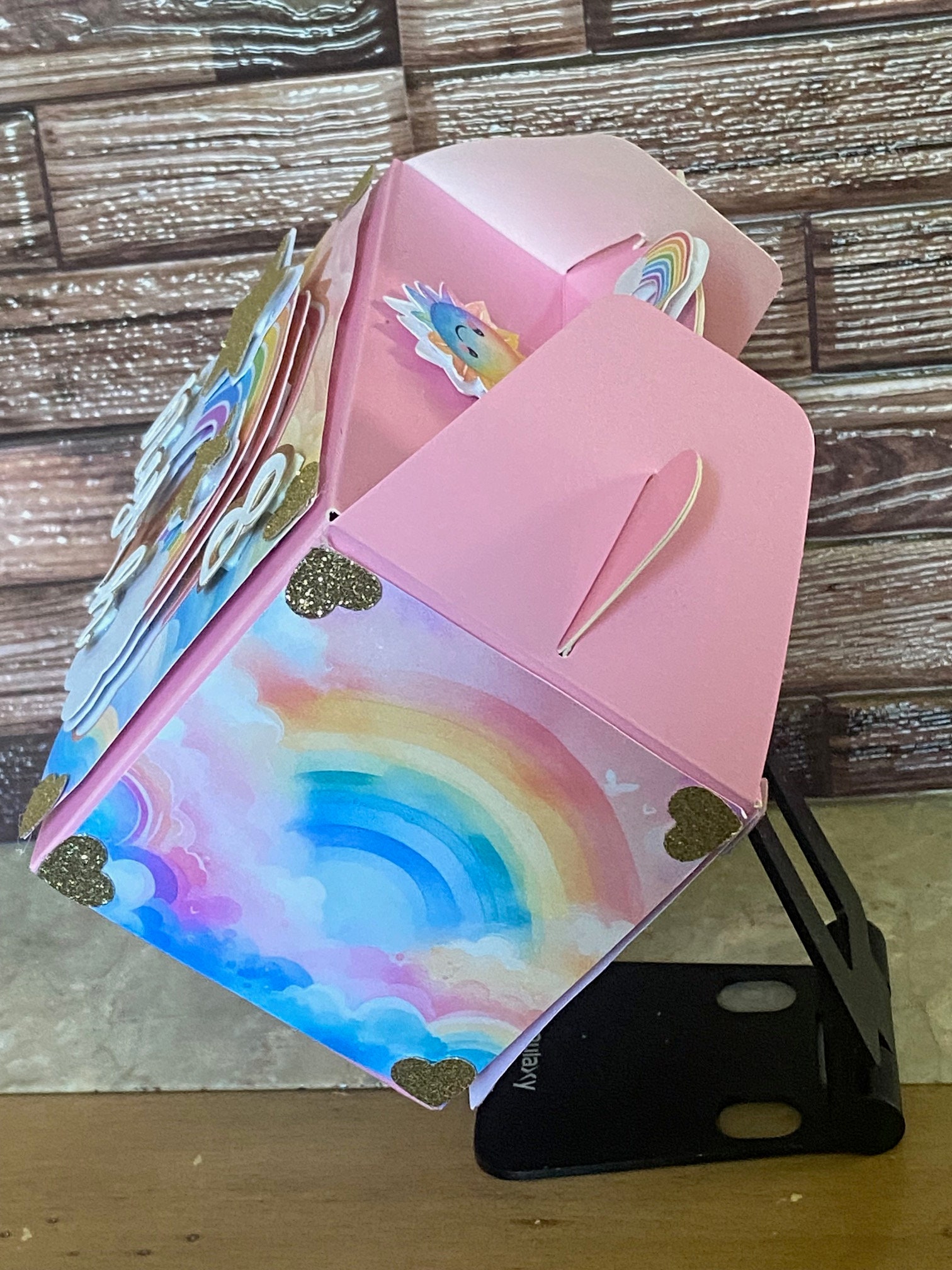 Rainbow Theme Gable Box/personalized Candy Box/ Name Box - Etsy