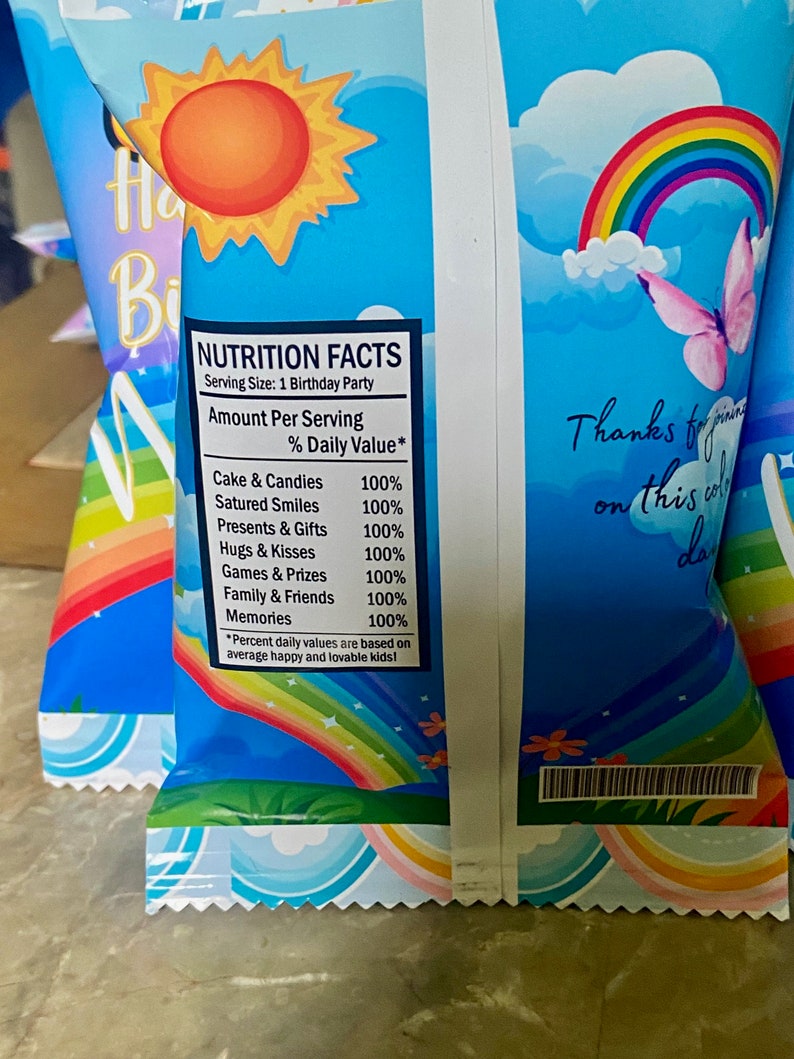 Custom Rainbow Chip Bag - Etsy