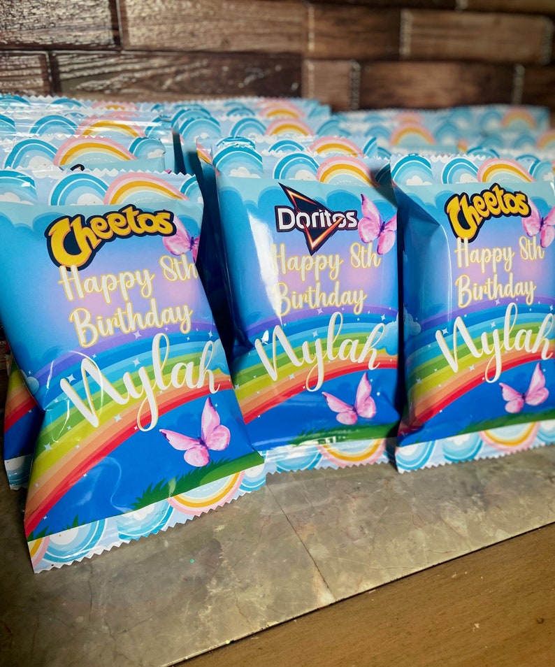 Custom Rainbow Chip Bag - Etsy