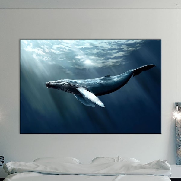 Whale Wall Art - Etsy