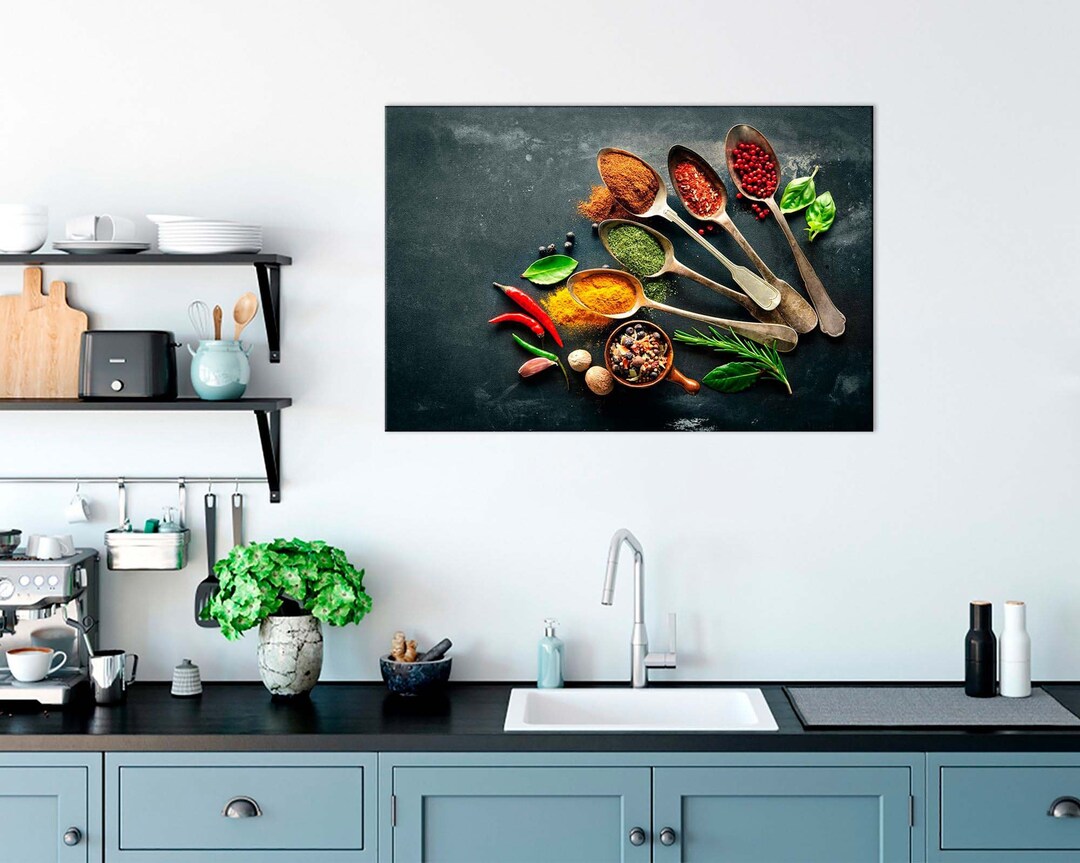 Spices Print Decor Mom Gift Indian Spices New Home Gift Herbs Wall Art ...