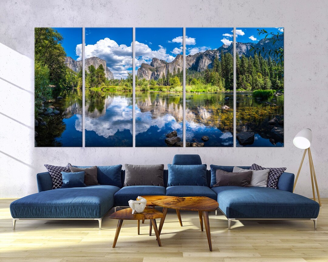 Mountain Wall Art Oversized Room Decor National Park Yosemite High ...